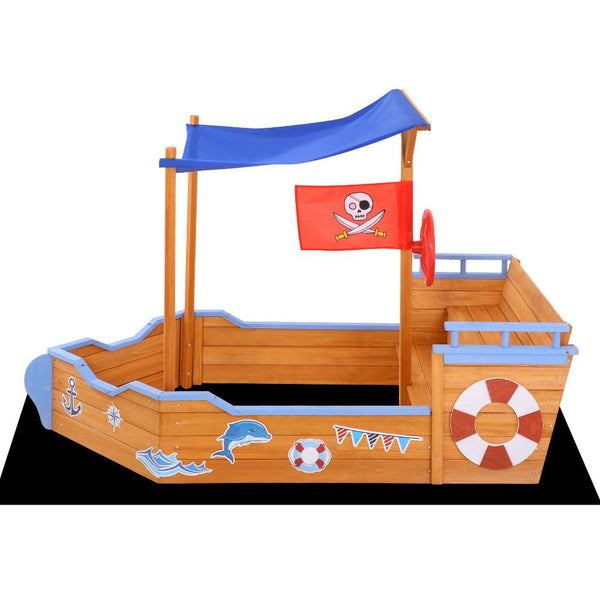 Ahoy Boat SandPit With Sail – Swing and Play
